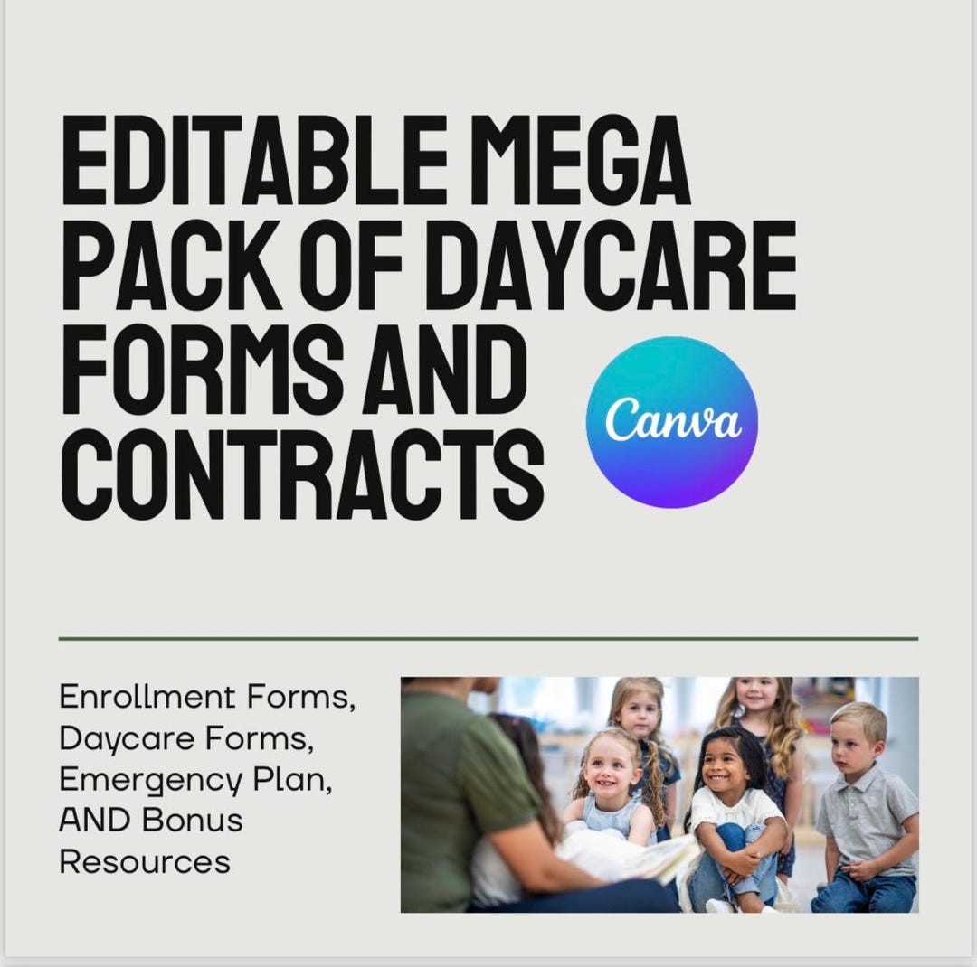 Daycare Form Essentials - Etsy