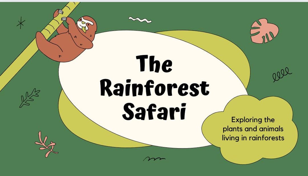 Rainforest Habitat Lesson Guide - Etsy