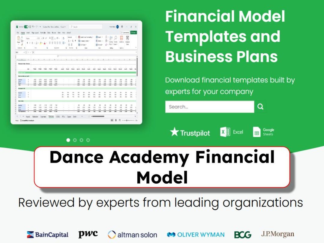 Dance Academy Financial Model | Dance Academy Business Plan | Dance ...