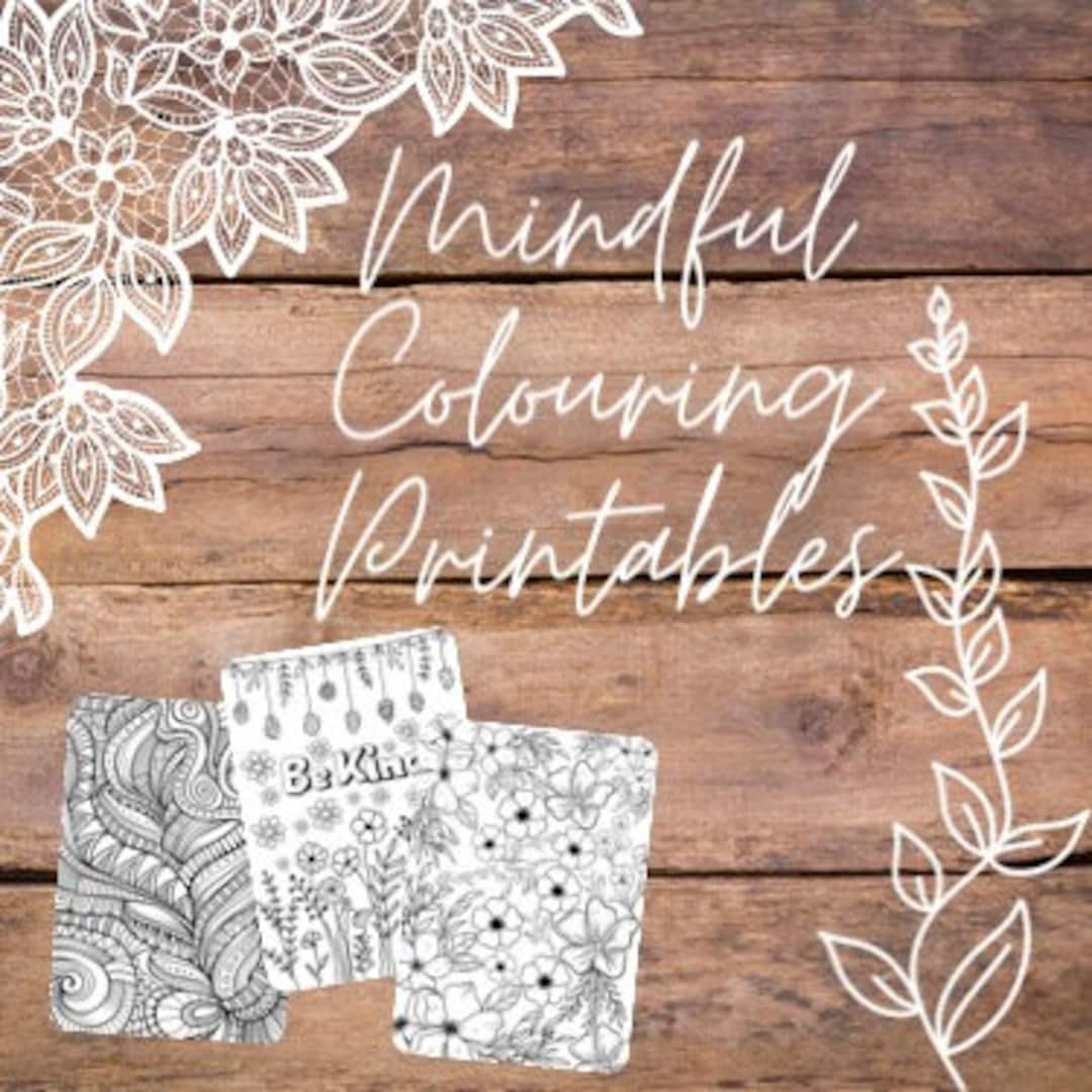 Mindful Colouring Printables A4 - Etsy