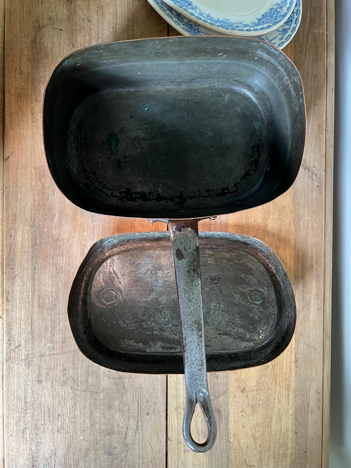 Dovetailed Antique Copper Braising Pot With Lid & Handle - Etsy