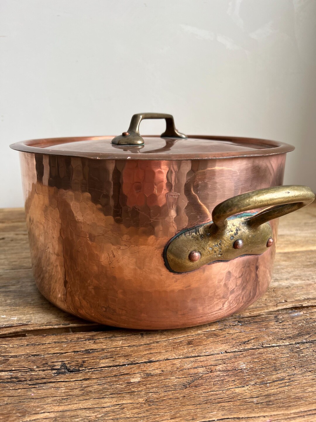 Vintage Matfer Heavy Hammered Copper Stew Pot With Lid 28cm 2.9mm - Etsy