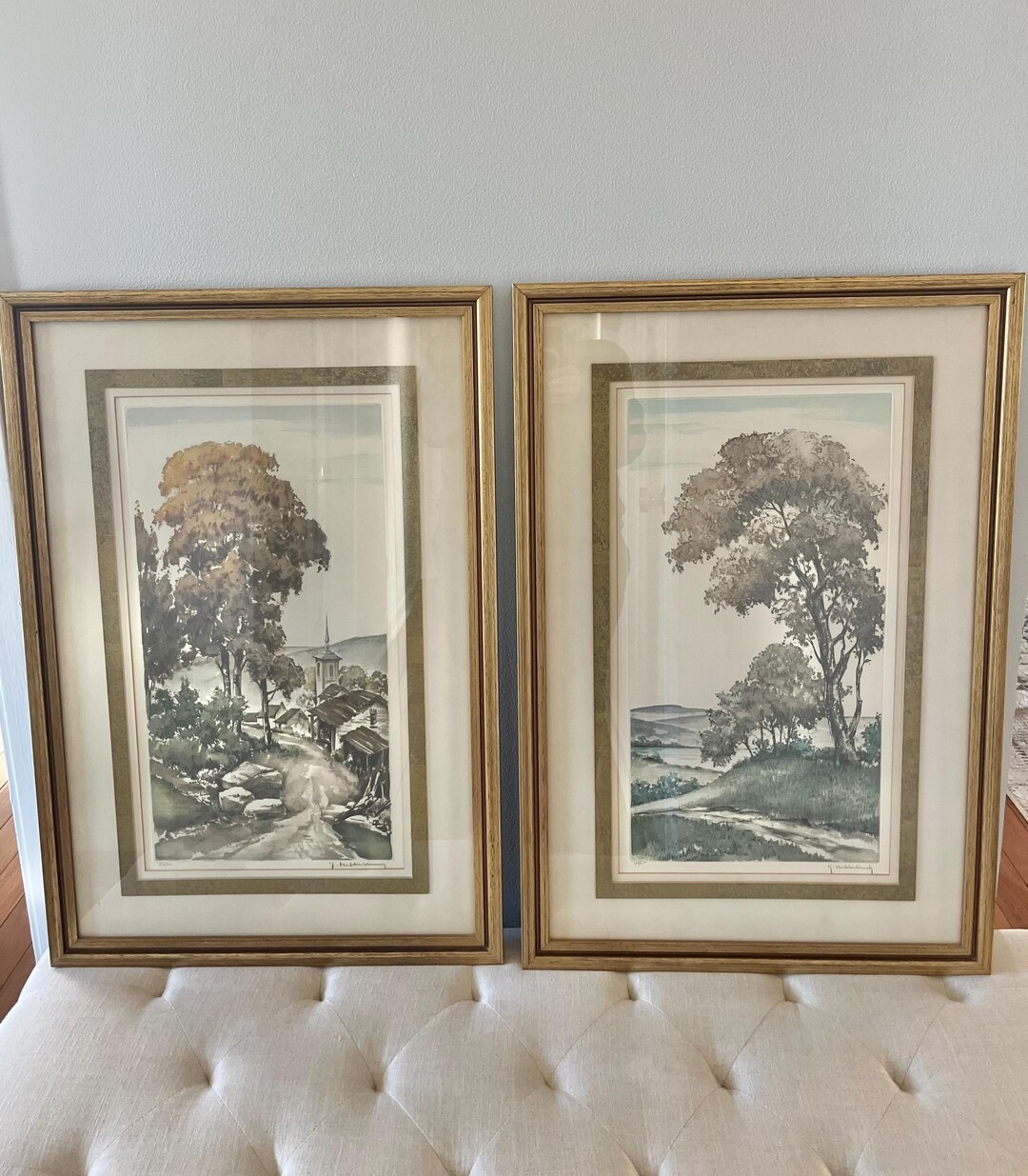 ROGER HEBBELINCK Etchings Colored Aquatint~landscape~artist Signed and ...