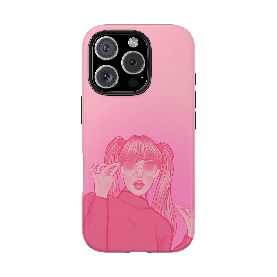 SHOCKED GIRL PINK Phone Case | iPhone 16 15 14 13 12 11 and S21 S22 S23 ...