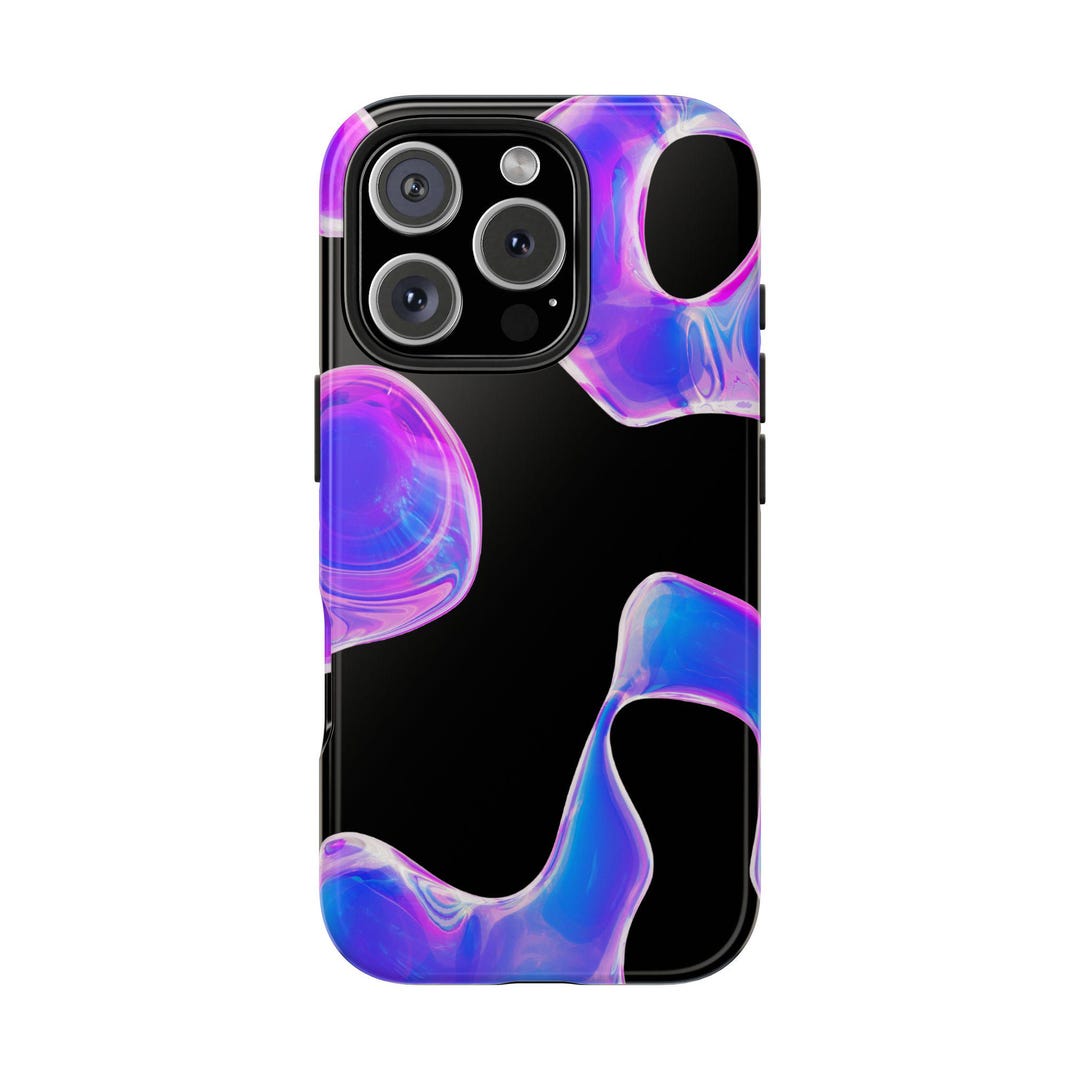 Wavy Blue Fluid Y2k Phone Case | Trendy Y2k Phone Case | iPhone 16 15 ...