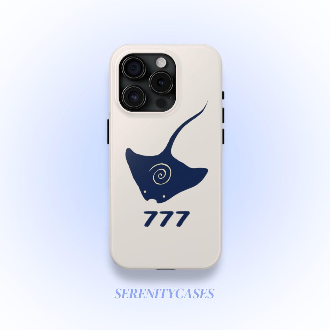 Lucky Stingray Phone Case Navy Blue Cute Fish Coastal Sea Ocean ...
