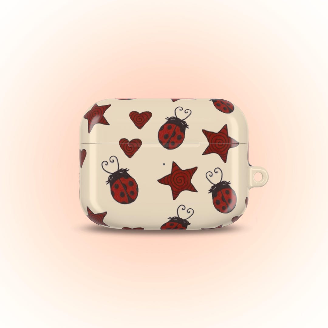 Ladybug Stars Hearts AirPod Case, Y2K Art Cover, Cute Accessories ...