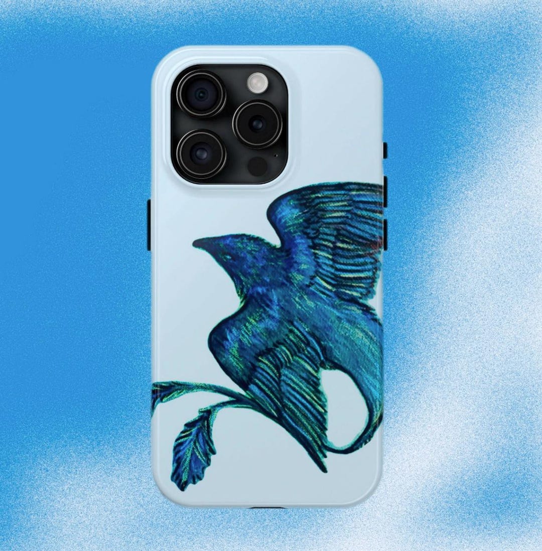 Blue Bird Phone Case Y2K Grunge Cute Pretty Colorful Abstract Cool Girl ...