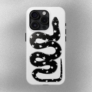 Black Star Snake Phone Case Cute Y2K Celestial Grunge Gothic Cool Girl ...