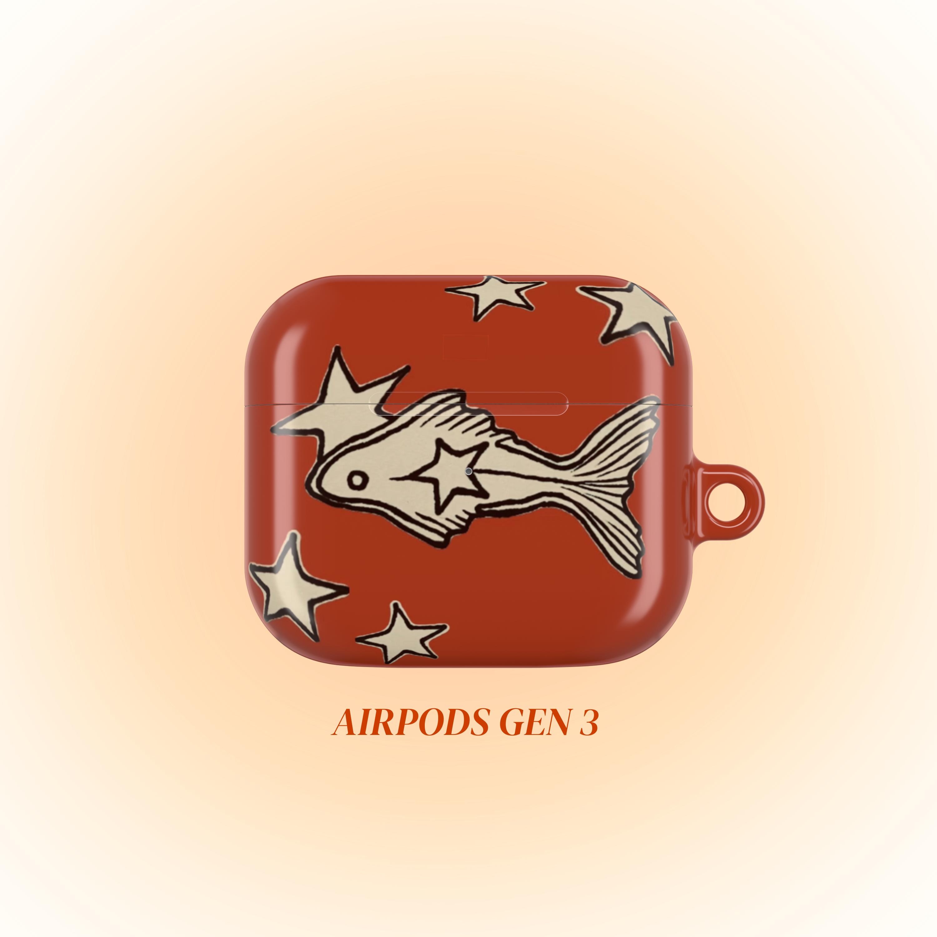 Orange Star Goldfish AirPod Case, Y2K Grunge Cover Cute Accessories ...