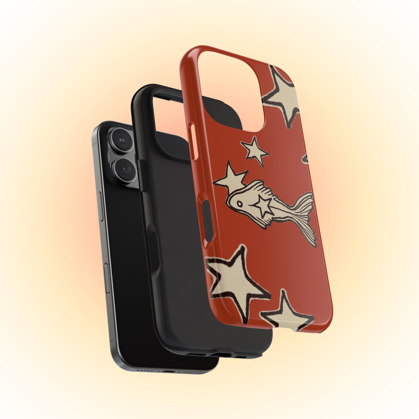 Orange Star Goldfish Phone Case Cute Y2K Coastal Celestial Grunge Cool ...