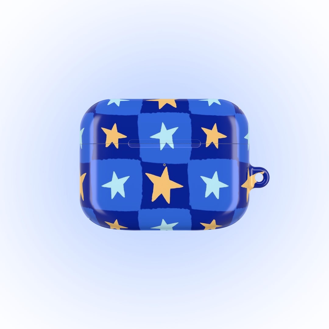 Checkered Star Patchwork AirPod Case, Cute Y2K Celestial Cover ...