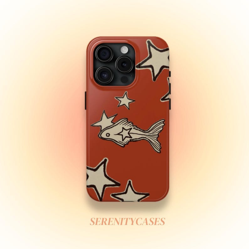 Orange Star Goldfish Phone Case Cute Y2K Coastal Celestial Grunge Cool ...