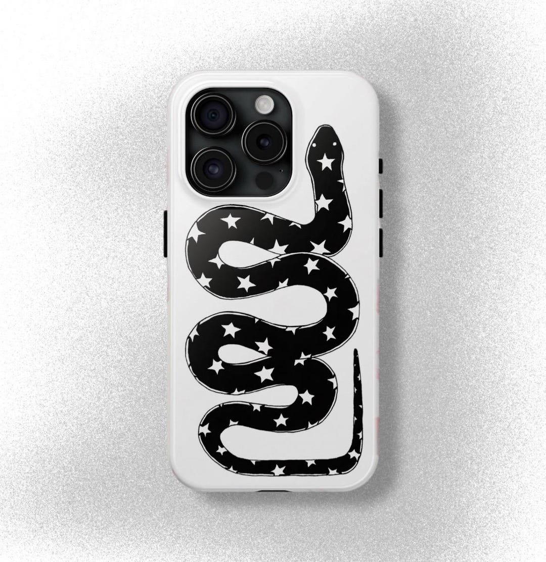 Black Star Snake Phone Case Cute Y2K Celestial Grunge Gothic Cool ...