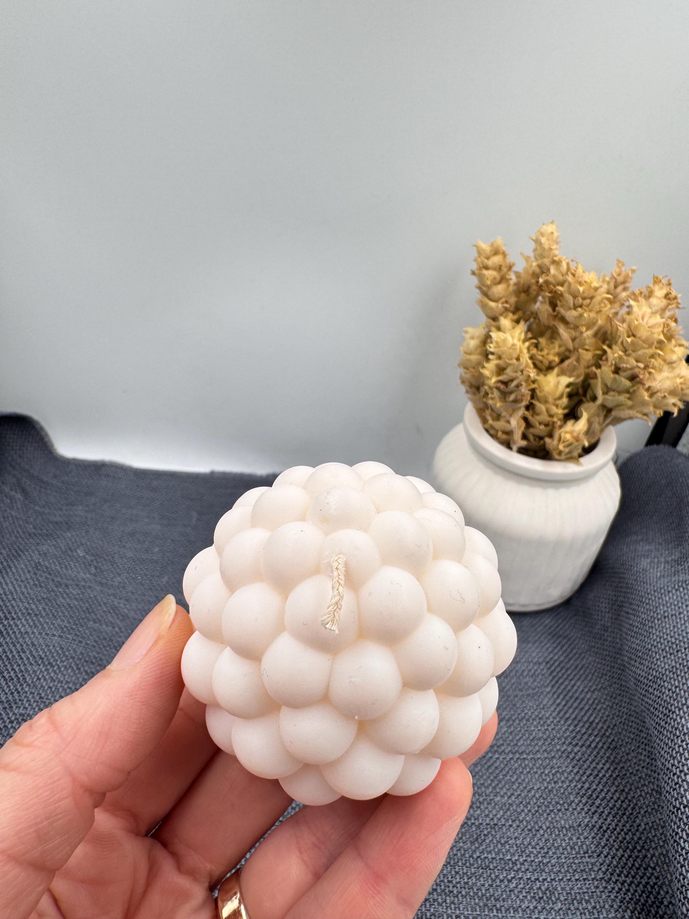 White Bubble Candle Modern Decorative Candle Unique Home Decor - Etsy
