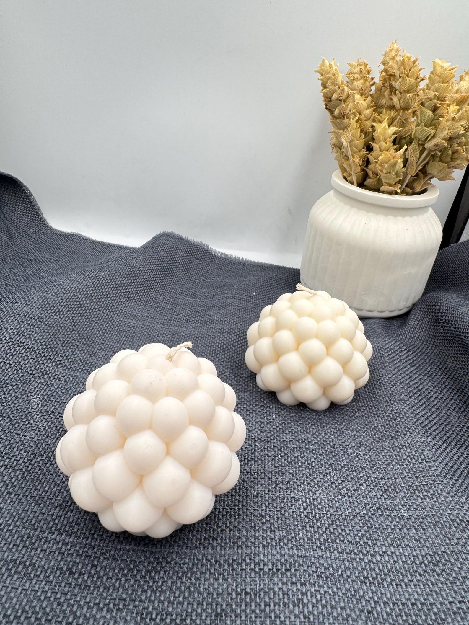 White Bubble Candle Modern Decorative Candle Unique Home Decor - Etsy