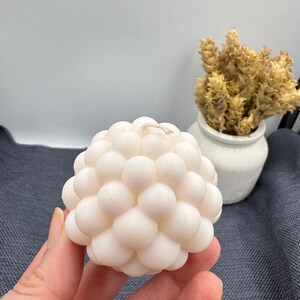 White Bubble Candle Modern Decorative Candle Unique Home Decor - Etsy