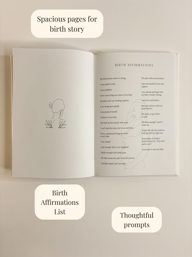 Linen Pregnancy Journal and Baby Memory Book Gender Neutral, Baby ...