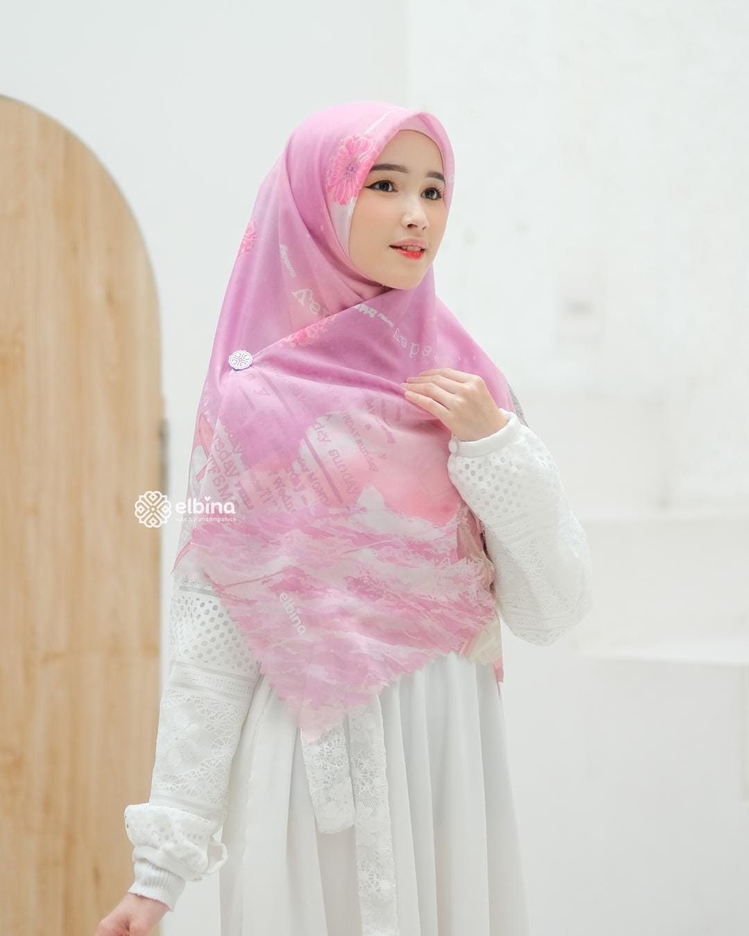 Muslimah Produktif Scarf Extra Large Printing Square 140x140cm / 55x55 ...
