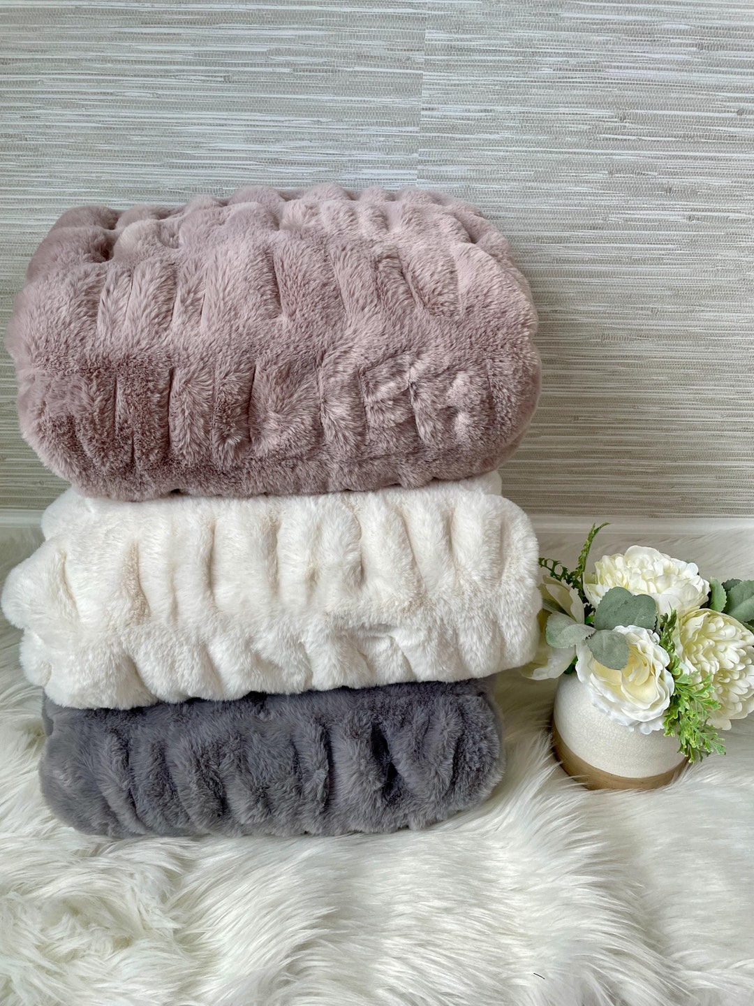 Luxury Faux Fur Baby Blanket: Plush Stroller Crib Throw - Etsy