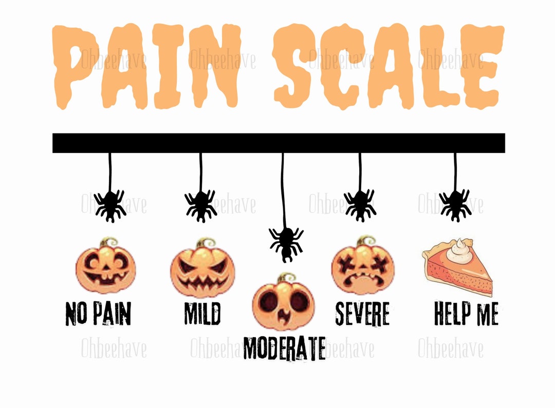 Digital Download Only. PNG. Halloween Themed Pain Scale. Nurse Clothing ...