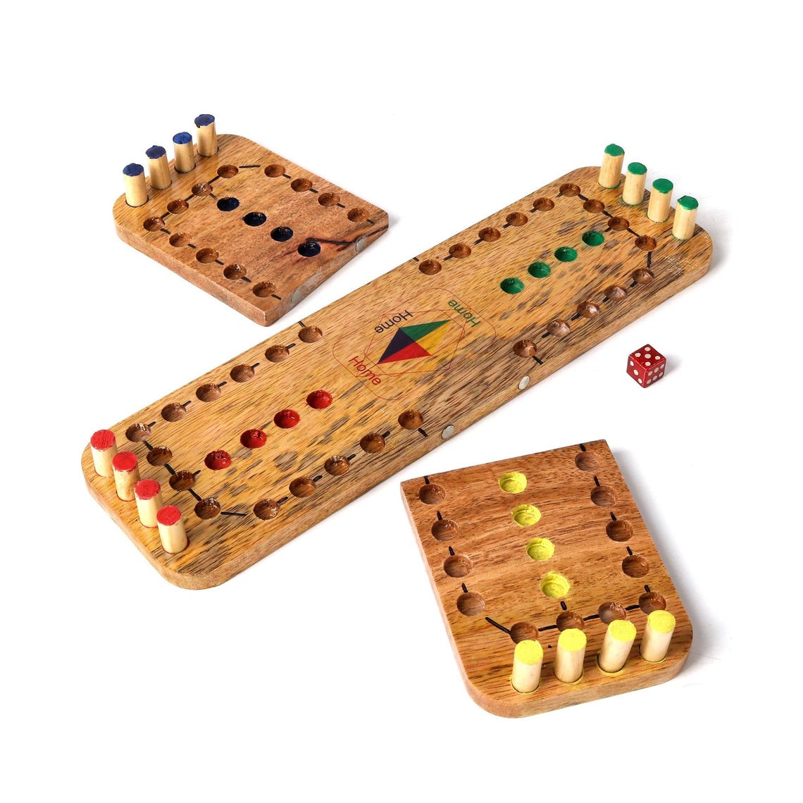 Portable Wooden Ludo With Magnets: Easy-to-carry Folding Board Game ...