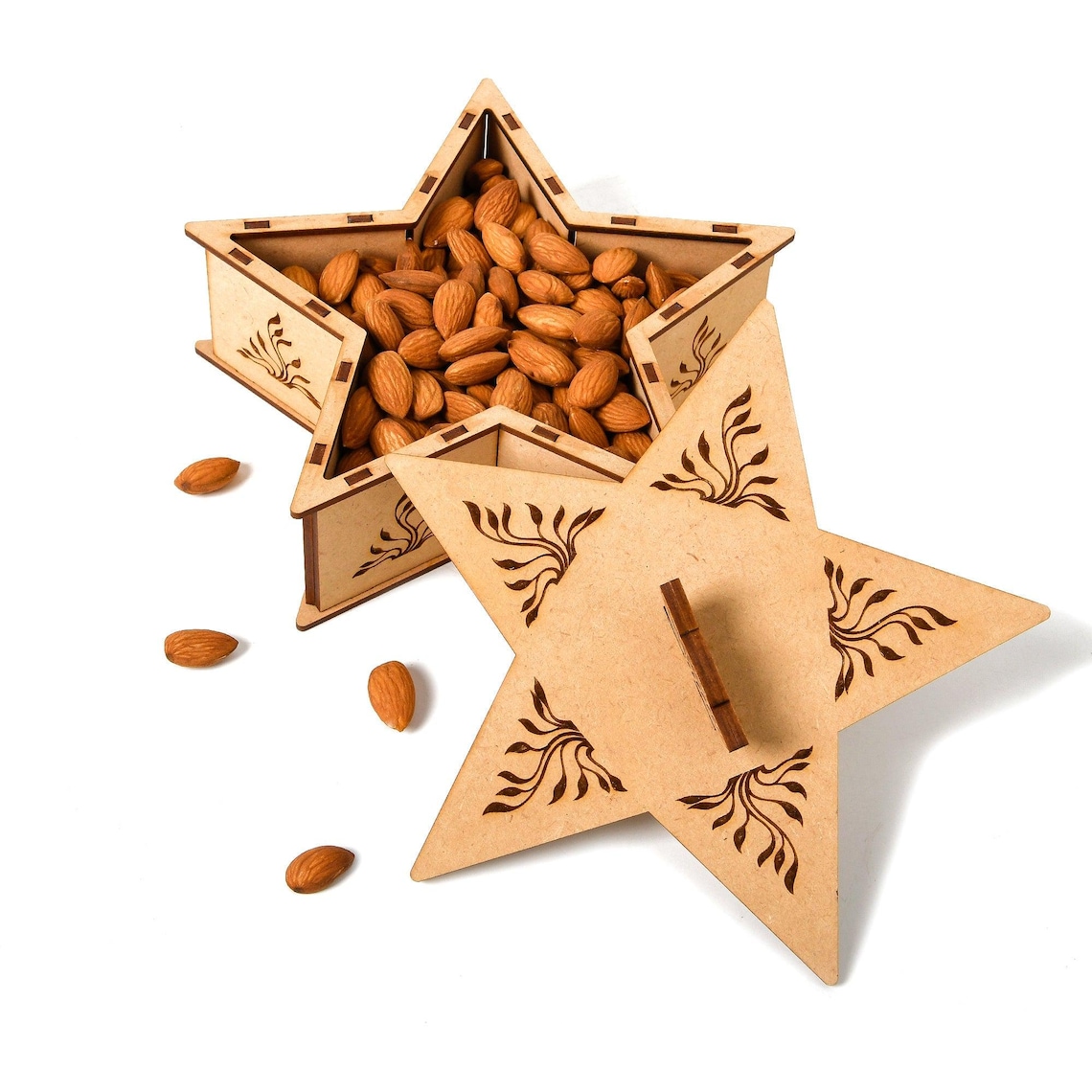 Star Wooden Gifting Box | Christmas Candy Box, Christmas Gift Box, Xmas ...