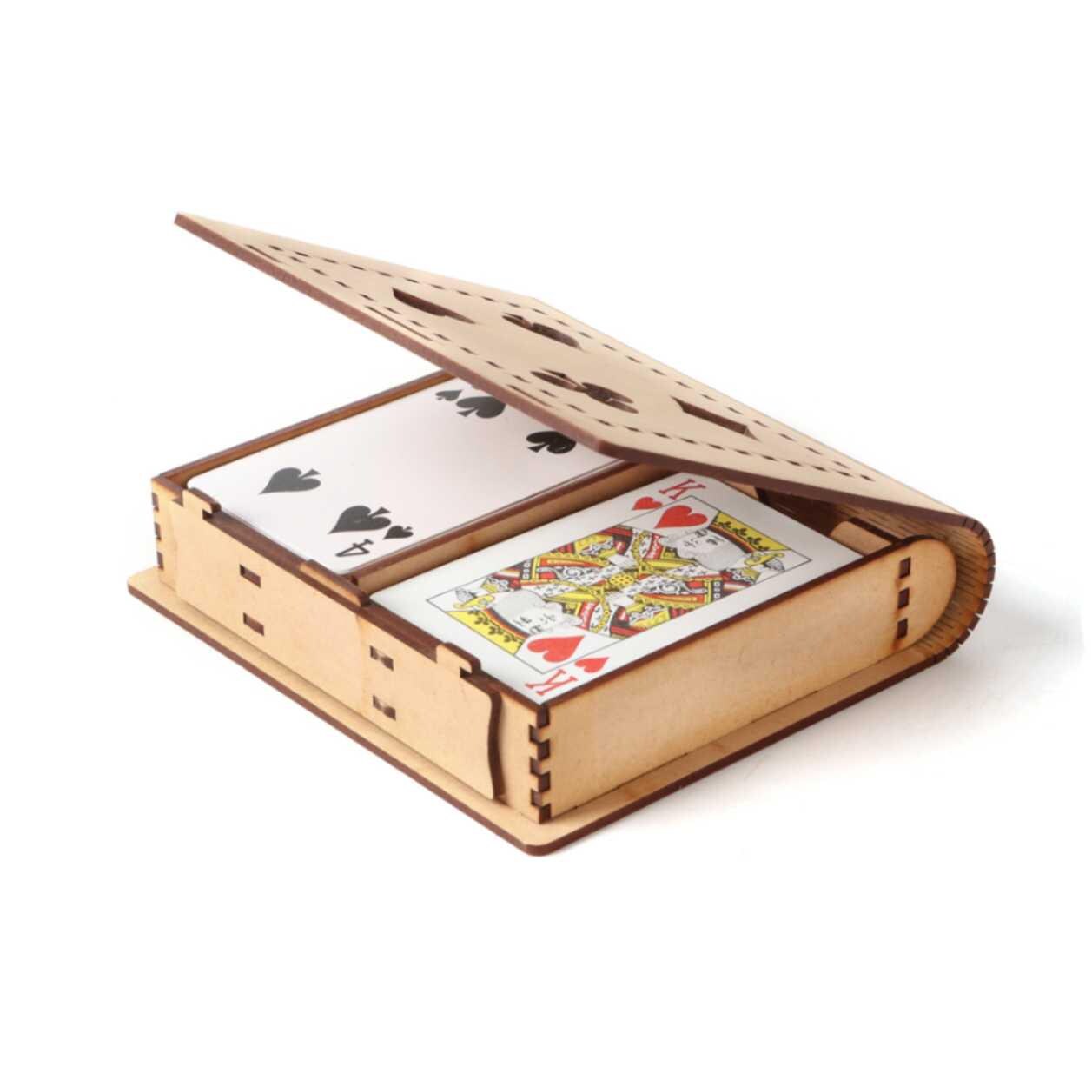 Wooden Playing Card Case: Stylish Storage for Quelf, UNO, Monopoly ...