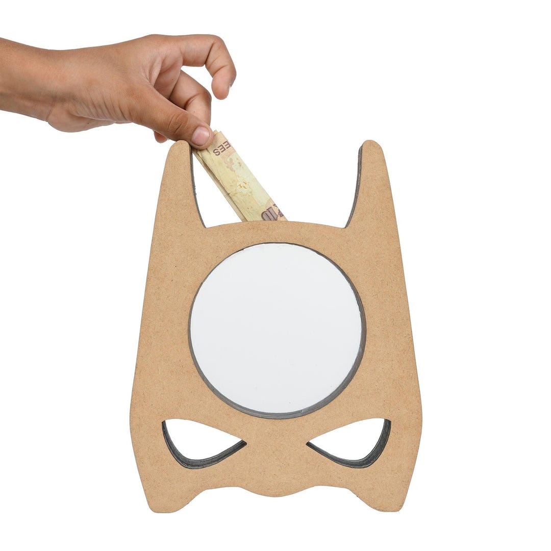 Batman Shape Wooden Money Bank Piggy Bank for DC Fans Christmas Gift ...
