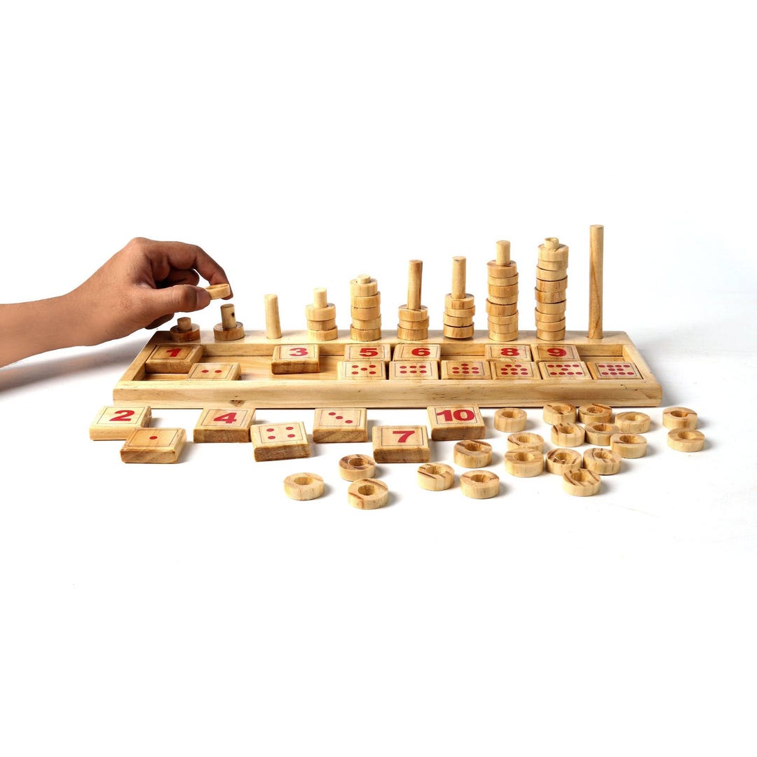 Wooden Counting Board for Kids | Montessori Math Learning Tool | Fine ...