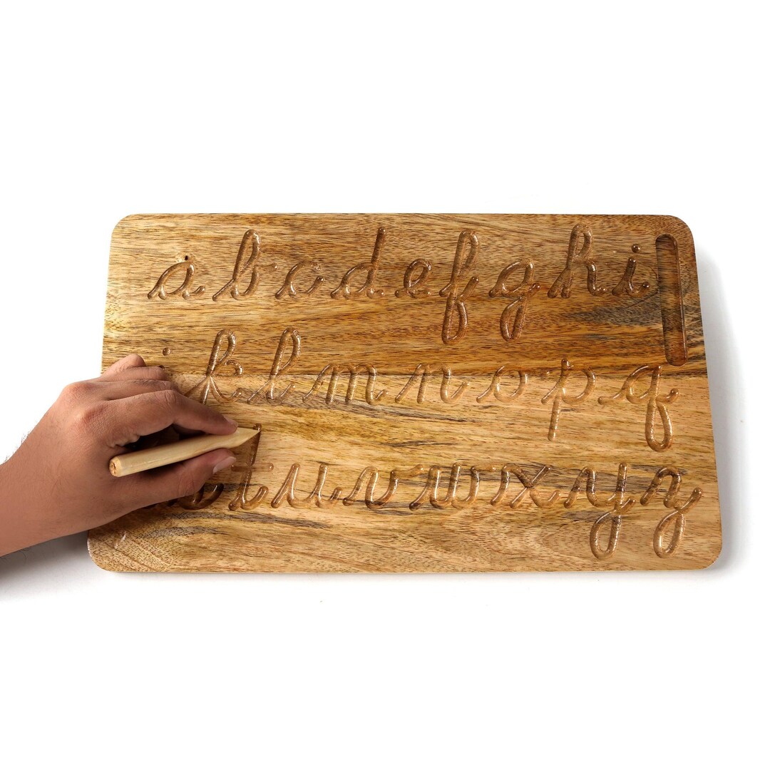 Cursive Lowercase Alphabet Tracing Board Montessori Writing Practice ...