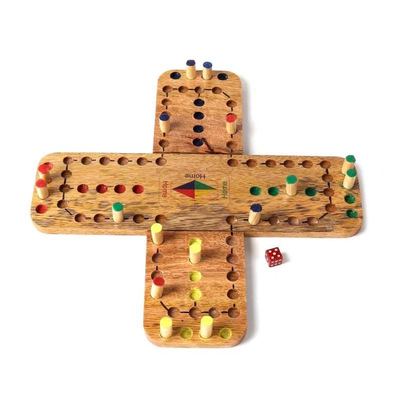 Portable Wooden Ludo With Magnets: Easy-to-carry Folding Board Game ...
