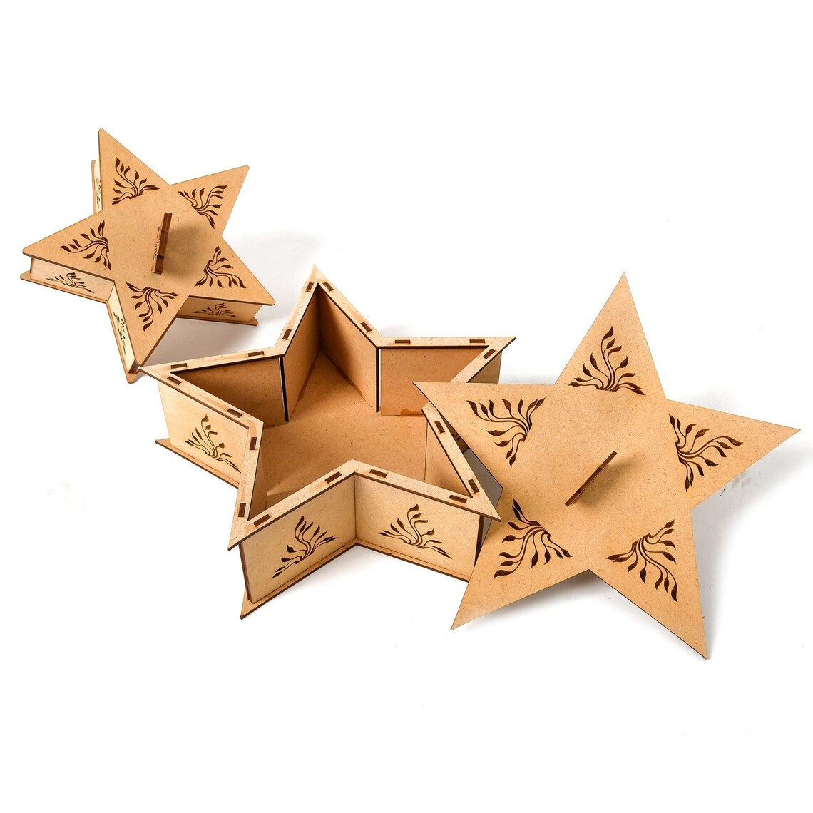 Star Wooden Gifting Box | Christmas Candy Box, Christmas Gift Box, Xmas ...