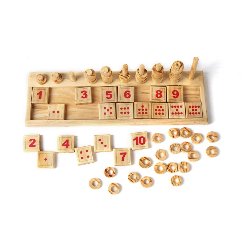 Wooden Counting Board for Kids | Montessori Math Learning Tool | Fine ...