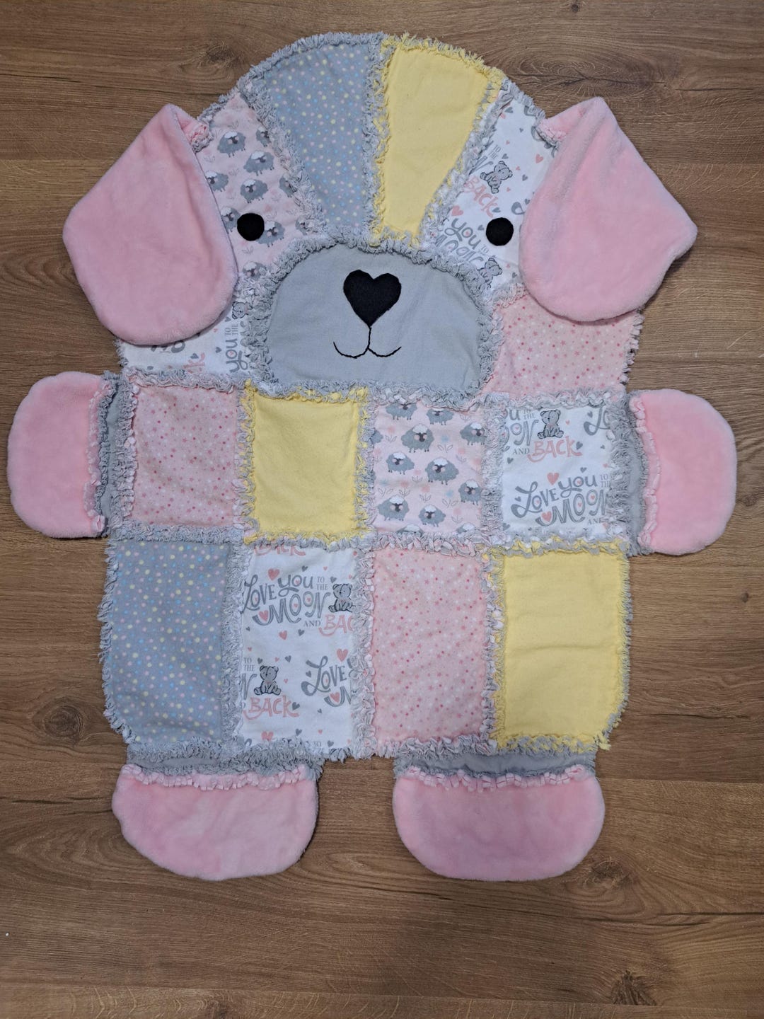 Handmade Puppy Rag Quilt: Cotton Flannel Baby Blanket - Etsy