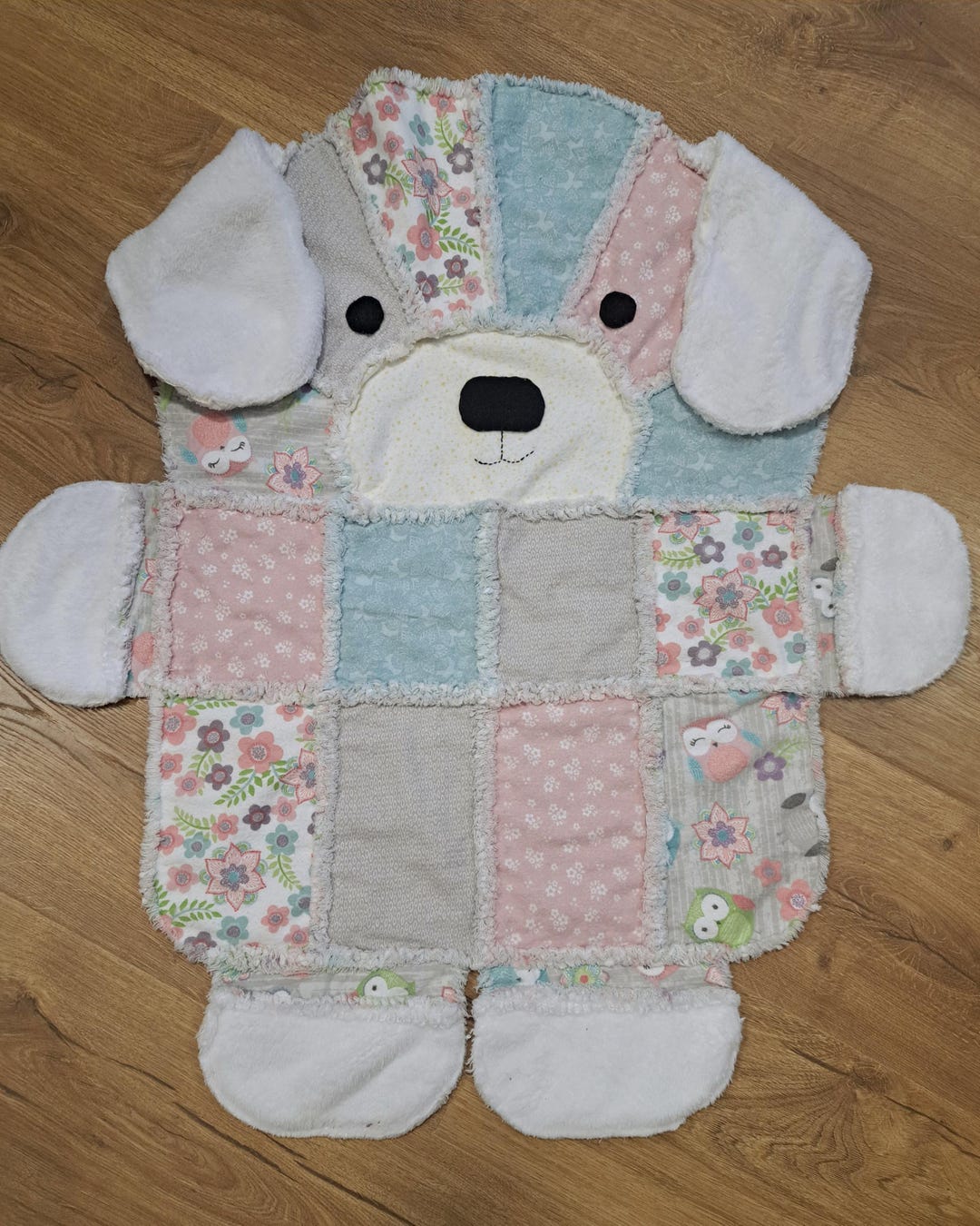 Handmade Puppy Rag Quilt: Cotton Flannel Baby Blanket/snuggle Blanket ...