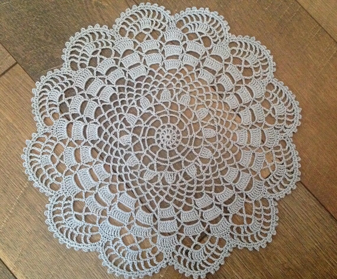 Hand Crochet, Light Grey Doily, New and Ready - Etsy