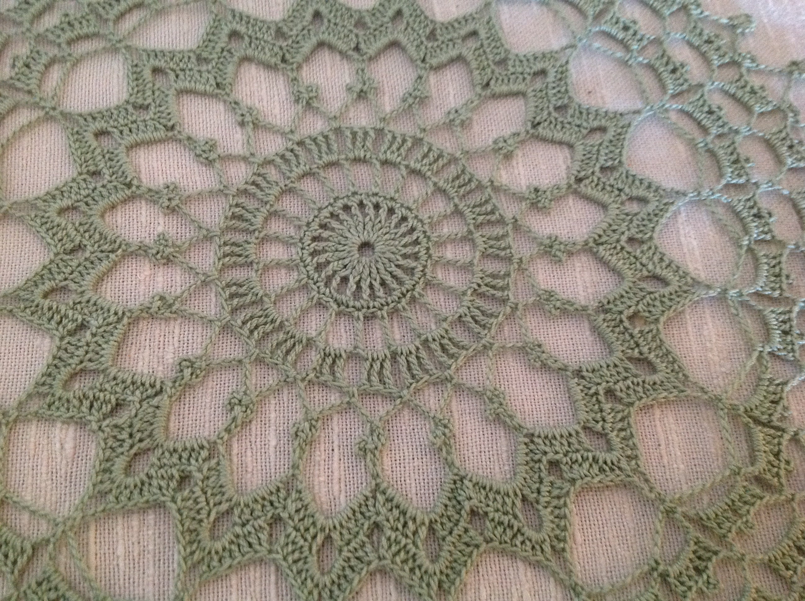 Hand Crocheted Green Doily, New - Etsy