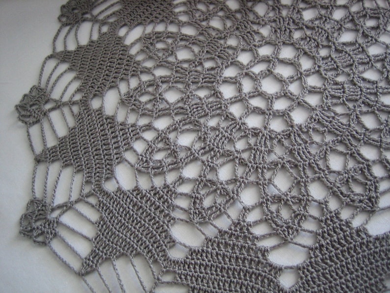 Grey, Dainty Crochet Doily, New New! - Etsy