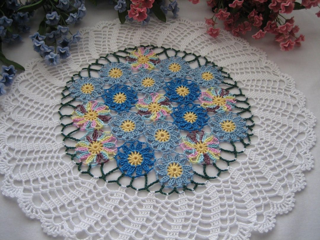 Hand Crocheted,spring Doily, NEW, Made by DEMET - Etsy