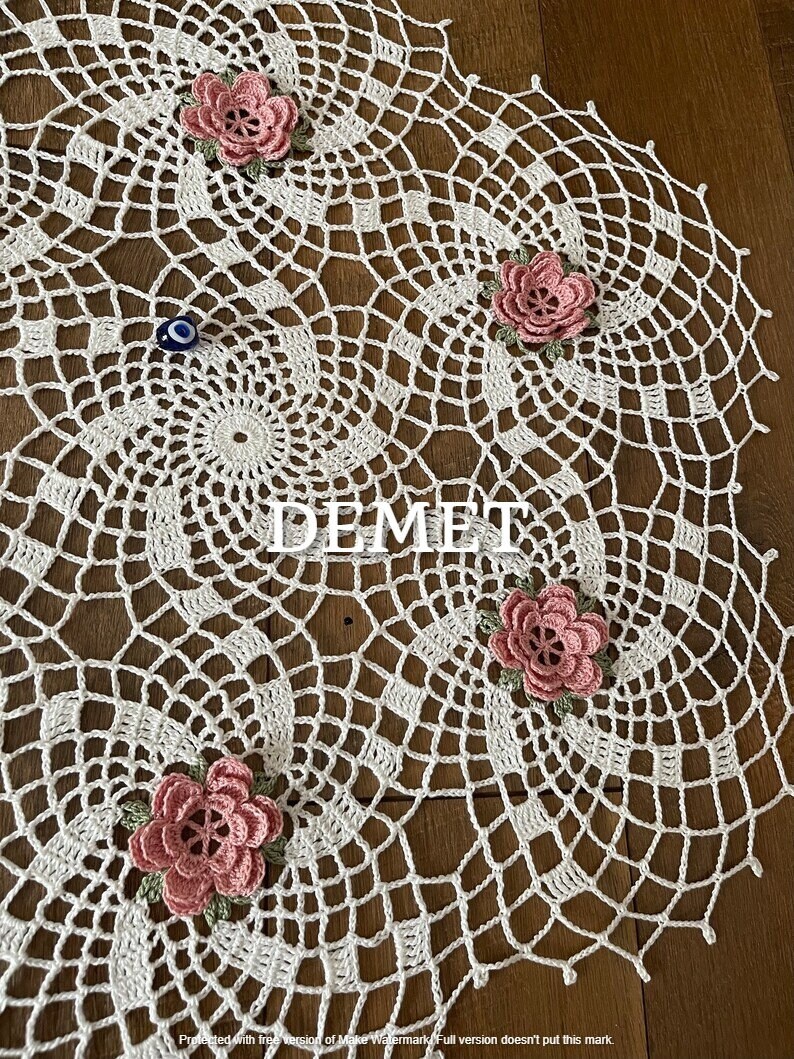 Dancing Roses, Hand Made Doily, New, Made to Order - Etsy