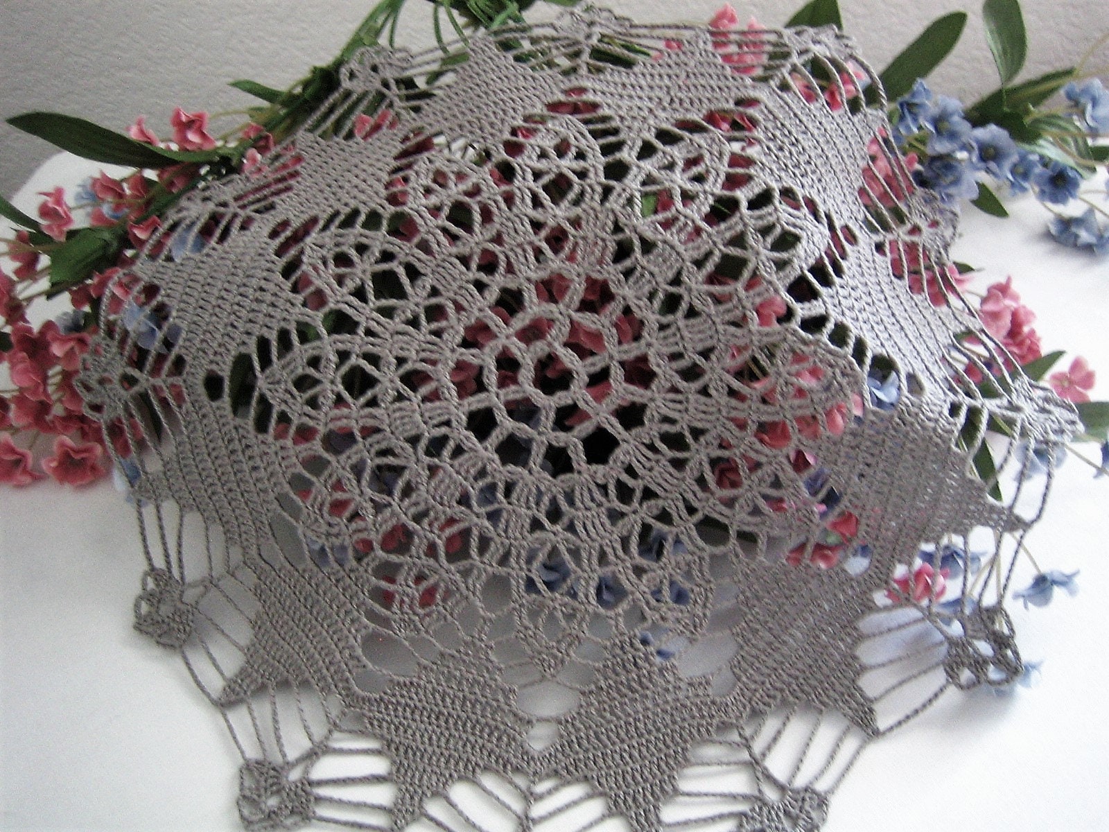 Grey, Dainty Crochet Doily, New New! - Etsy