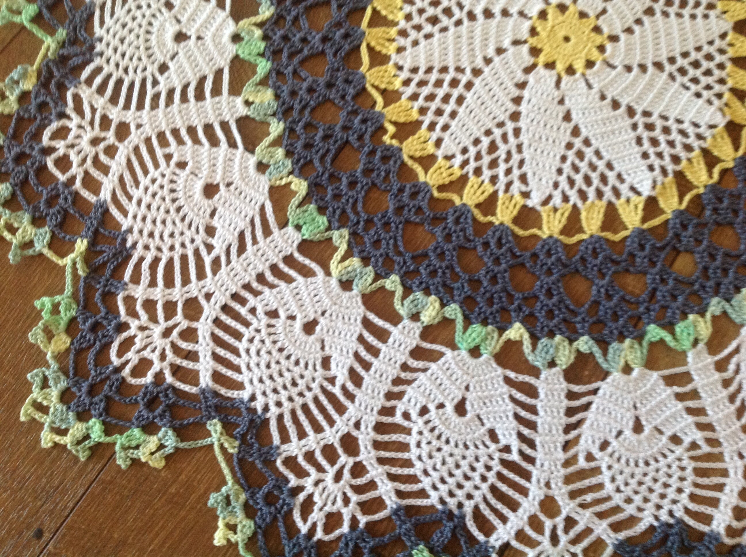 Table Center, Large. Pineaplle, Pinwheel Hand Crochet, New, Made by ...
