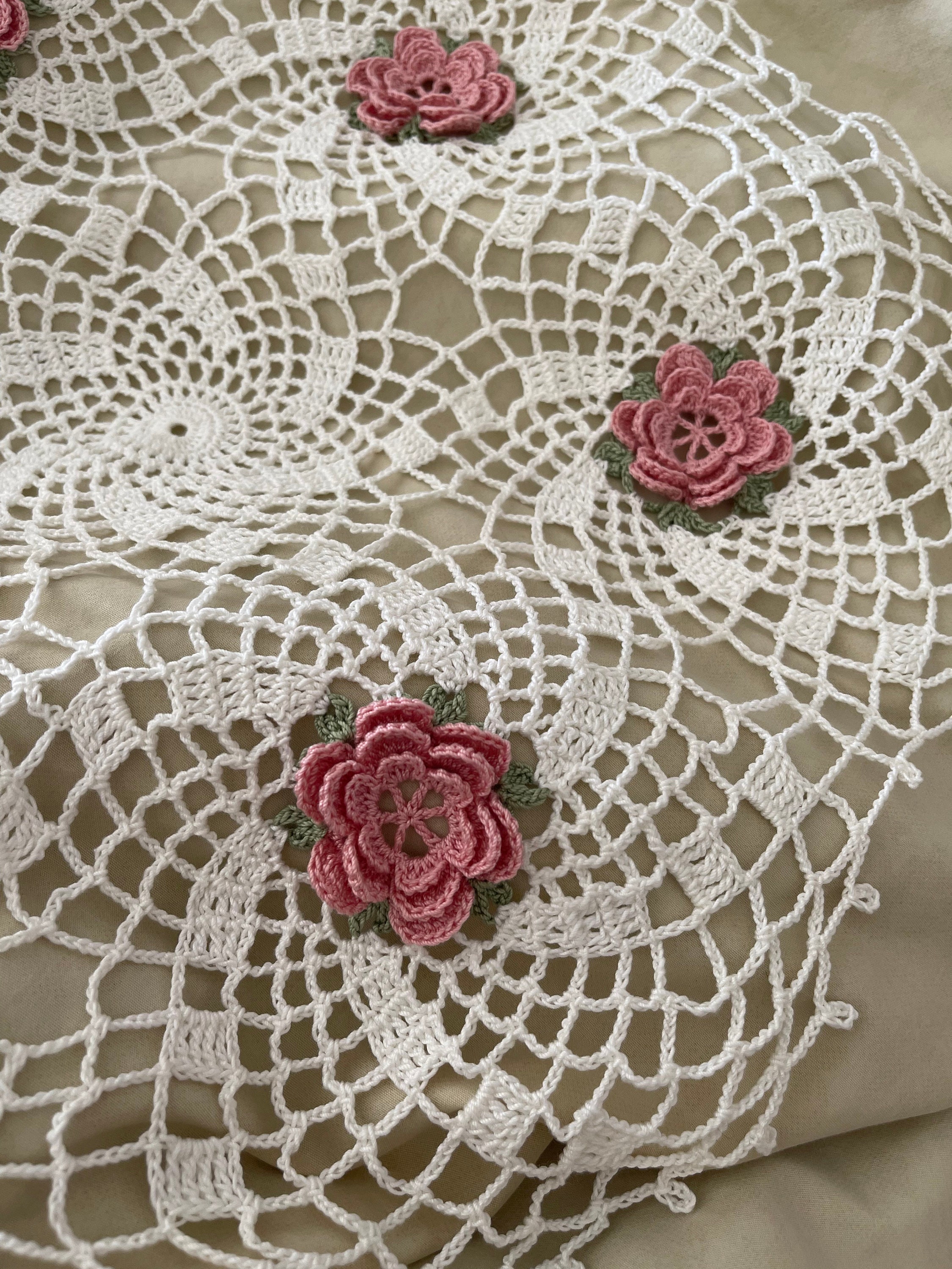 Dancing Roses, Hand Made Doily, New, Made to Order - Etsy