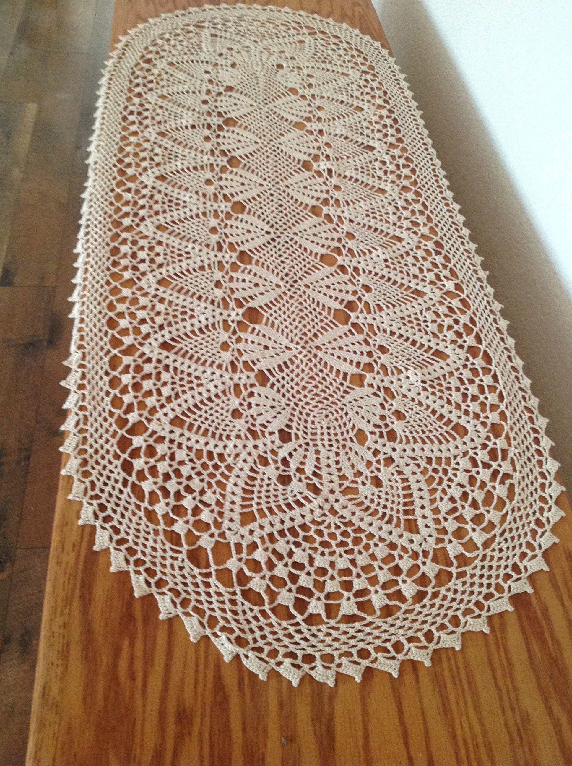 Table Runner, Oval, Hand Crochet, New - Etsy