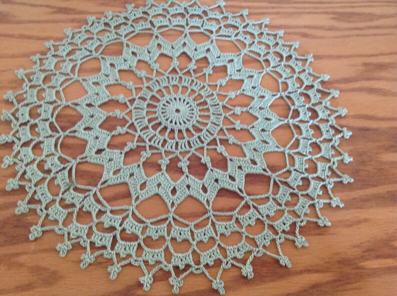 Hand Crocheted Green Doily, New - Etsy