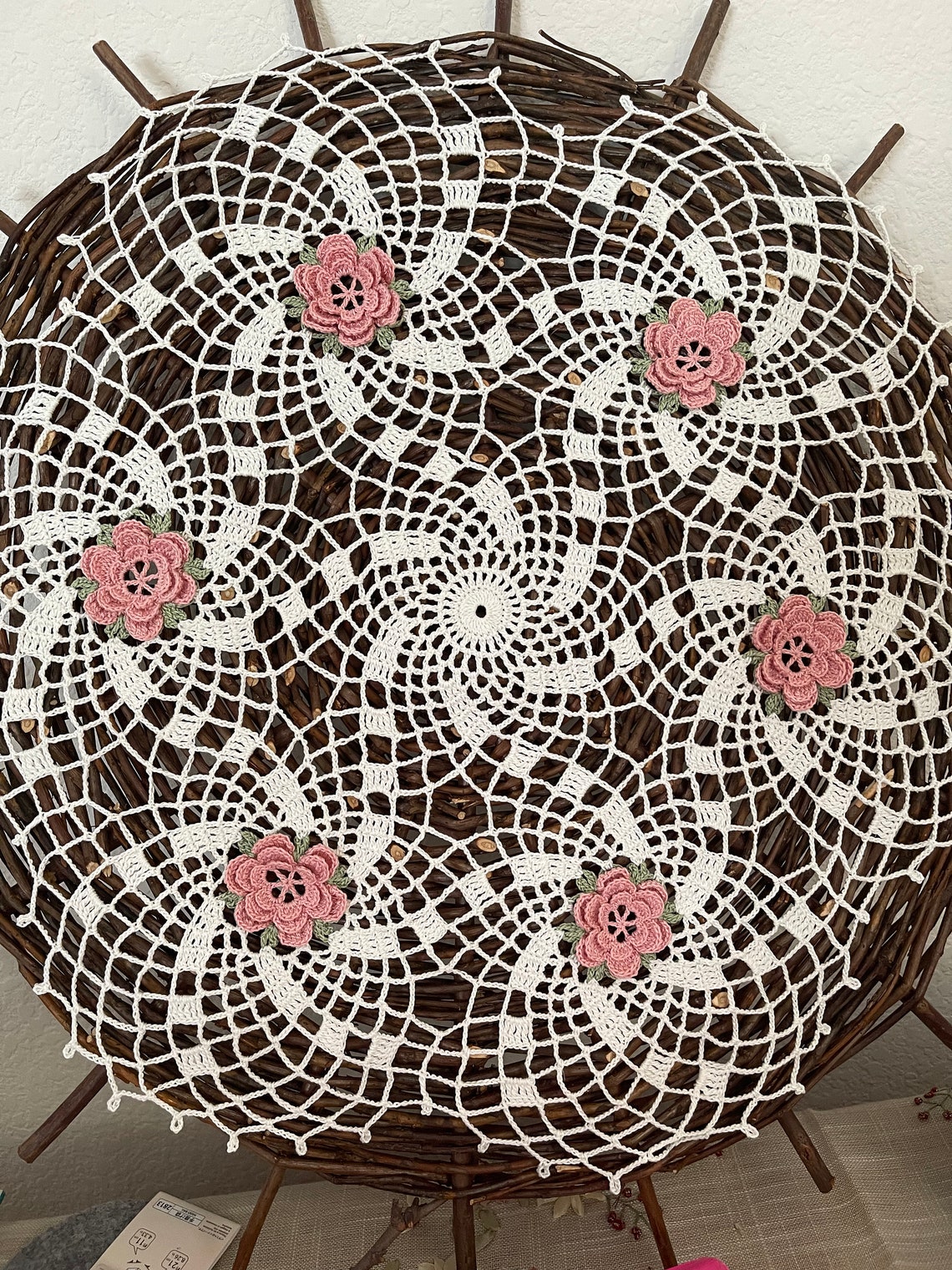 Dancing Roses, Hand Made Doily, New, Made to Order - Etsy