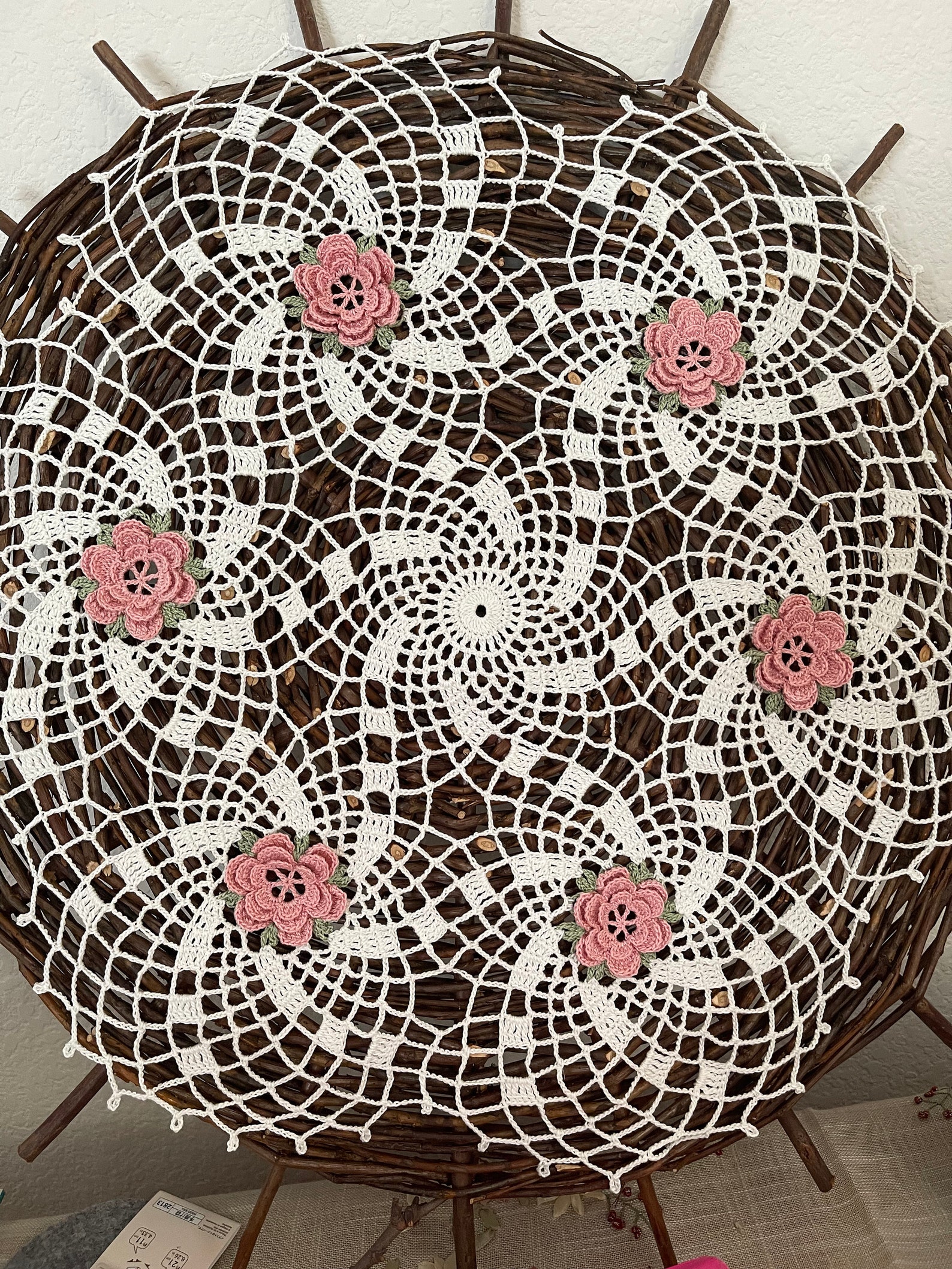 Dancing Roses, Hand Made Doily, New, Made to Order - Etsy