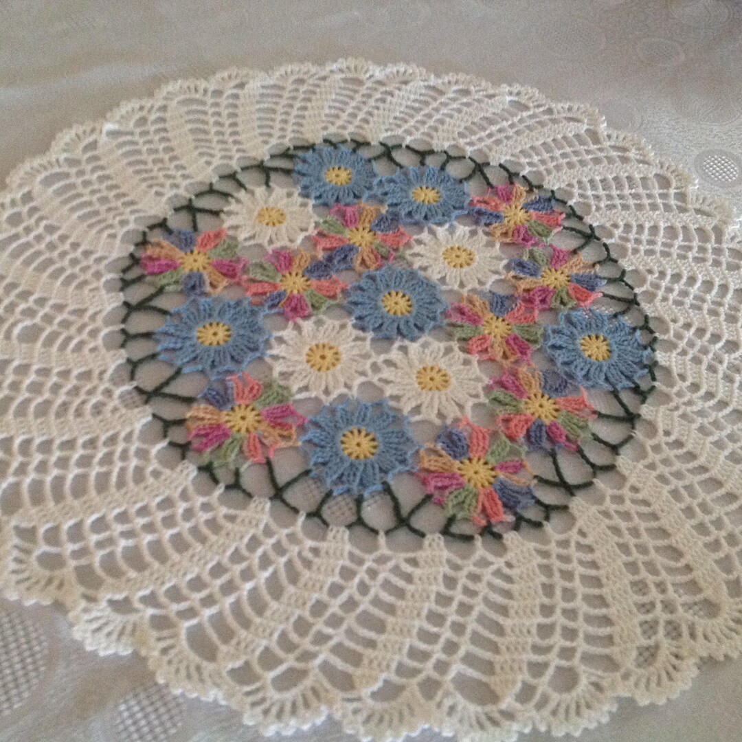 Hand Crocheted,spring Doily, NEW, Made by DEMET - Etsy