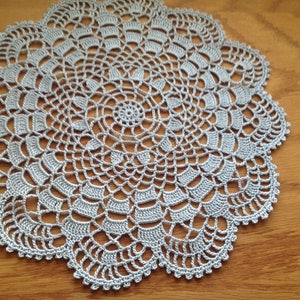 Hand Crochet, Light Grey Doily, New and Ready - Etsy